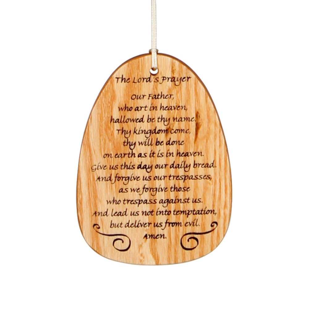 Woodstock Chimes Signature Collection, Woodstock Reflections, 22'' The Lord's Prayer Inspirational and Memorial Wind Chimes for Outdoor, Patio, Home or Garden Décor (WRLP)