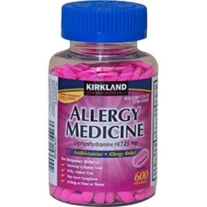 kirkland signature allergy medicine 25 mg., 600 minitabs