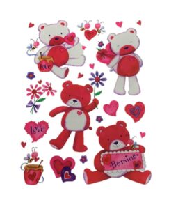 celebrate it valentine or spring window cling ~ love bears (17 clings, 1 sheet)