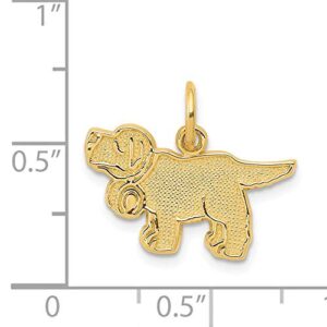 The Black Bow 14k Yellow Gold Saint Bernard Puppy Pendant