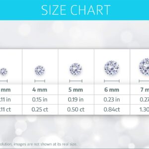 14k White Gold 3mm Basket Round Solitaire Cubic Zirconia Children Screw Back Baby Girls Earrings