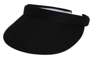 topheadwear sports cotton twill clip on visor - black