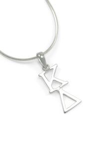 the collegiate standard kappa delta sterling silver lavaliere pendant