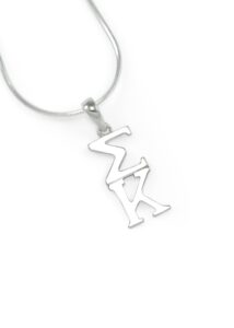 the collegiate standard sigma kappa sterling silver lavaliere pendant