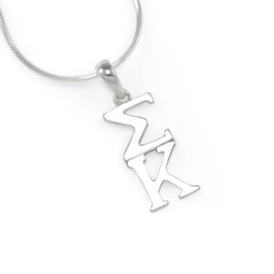 The Collegiate Standard Sigma Kappa Sterling Silver Lavaliere Pendant