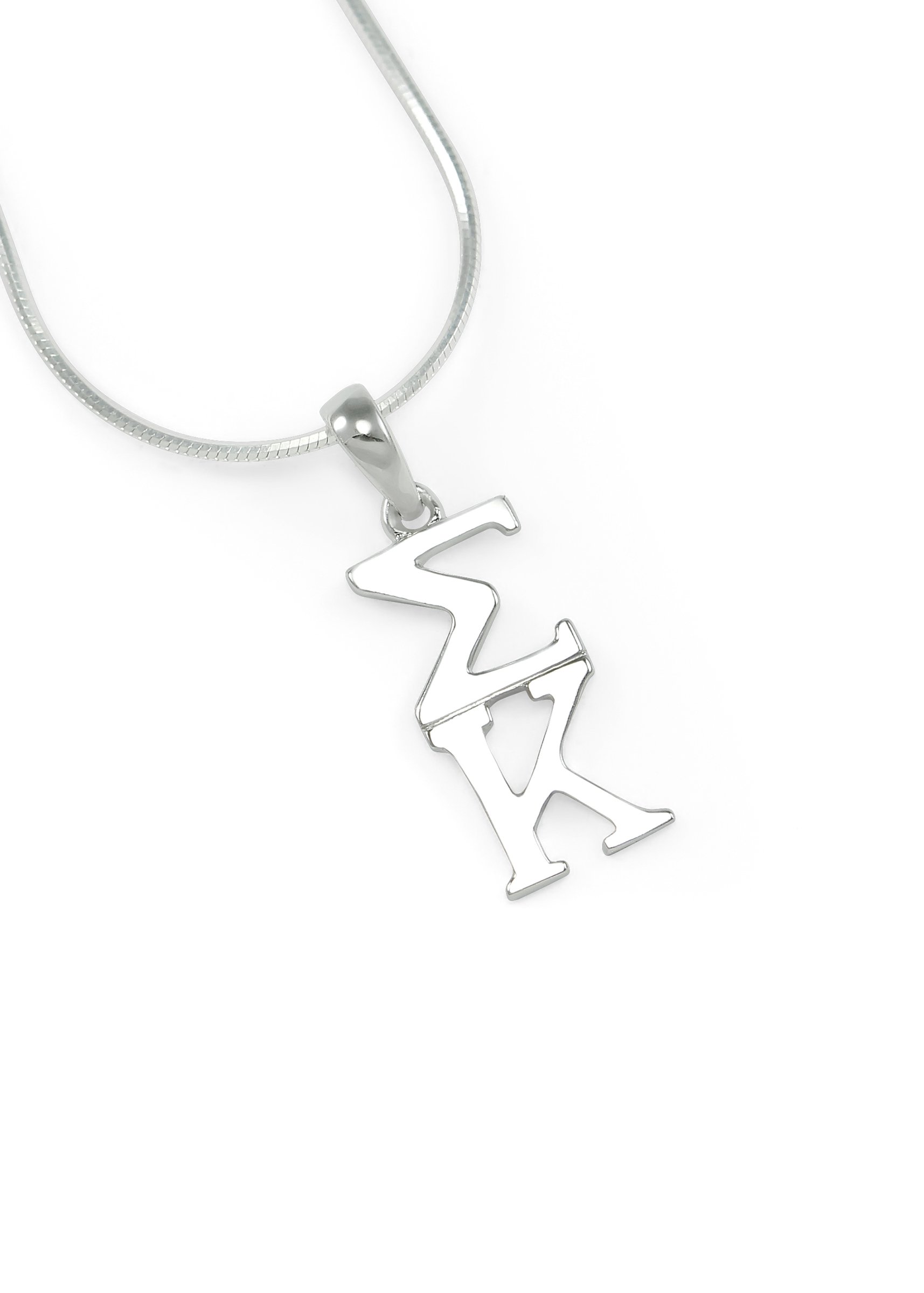 The Collegiate Standard Sigma Kappa Sterling Silver Lavaliere Pendant