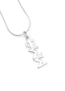 the collegiate standard phi sigma sigma sorority sterling silver lavaliere pendant