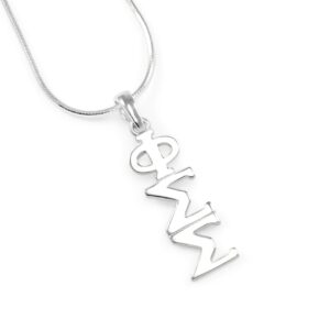 The Collegiate Standard Phi Sigma Sigma Sorority Sterling Silver Lavaliere Pendant