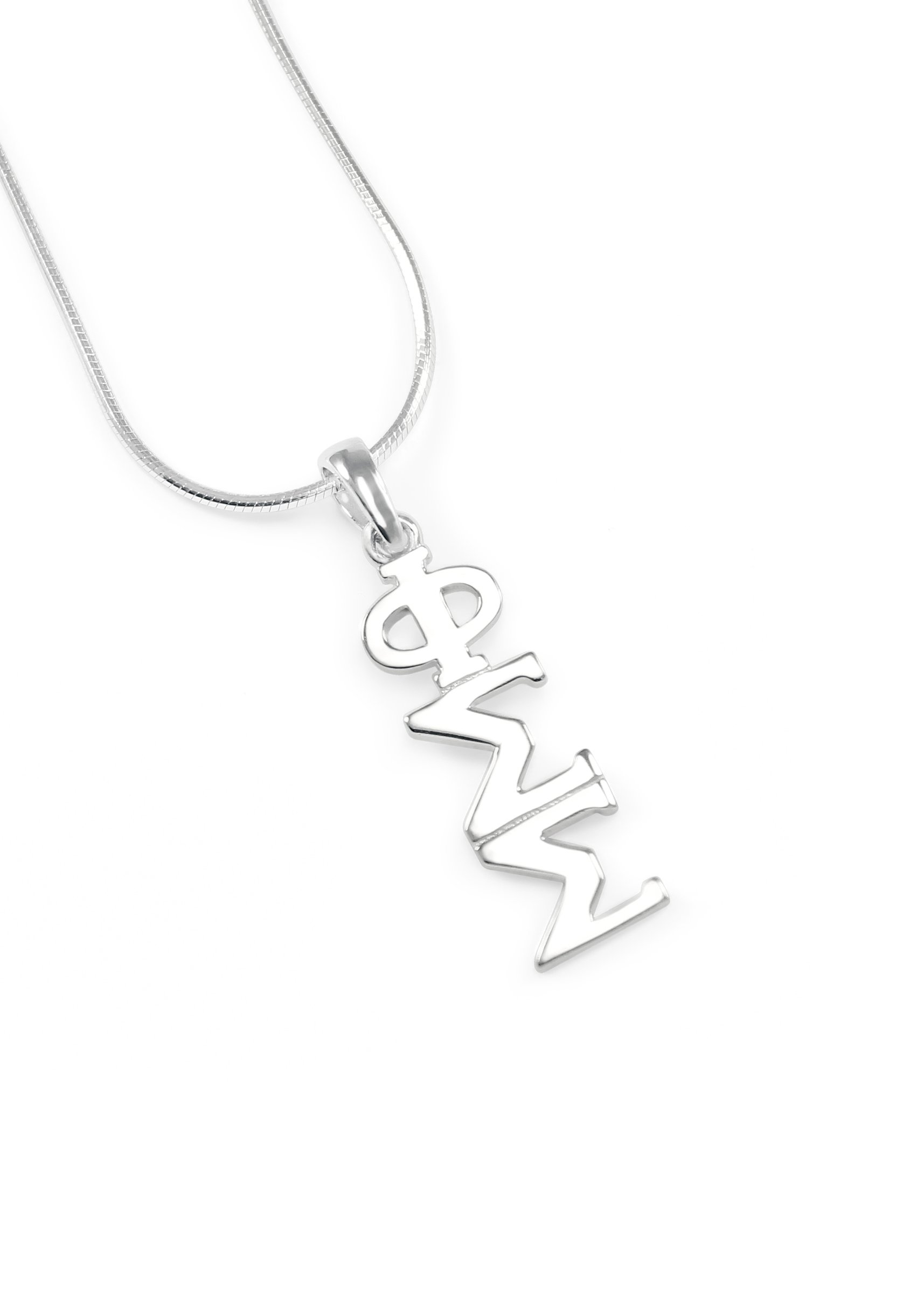 The Collegiate Standard Phi Sigma Sigma Sorority Sterling Silver Lavaliere Pendant