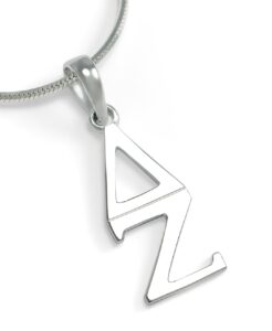 the collegiate standard delta zeta sorority sterling silver classic lavaliere