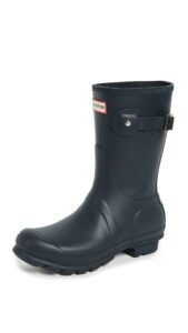 hunter women's original short rain boot,navy matte,10 b(m) us