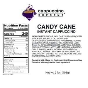 Cappuccino Supreme 2 lb bag Candy Cane Instant Cappuccino Mix