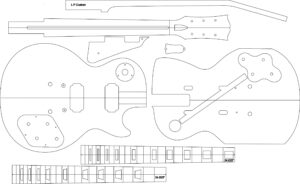 electric guitar routing template - lp