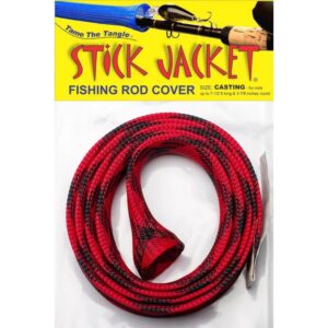 stick jacket casting fishing rod cover red shad