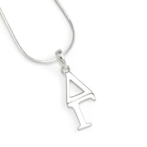 The Collegiate Standard Delta Gamma (ΔΓ) Sorority Sterling Silver Lavaliere Necklace