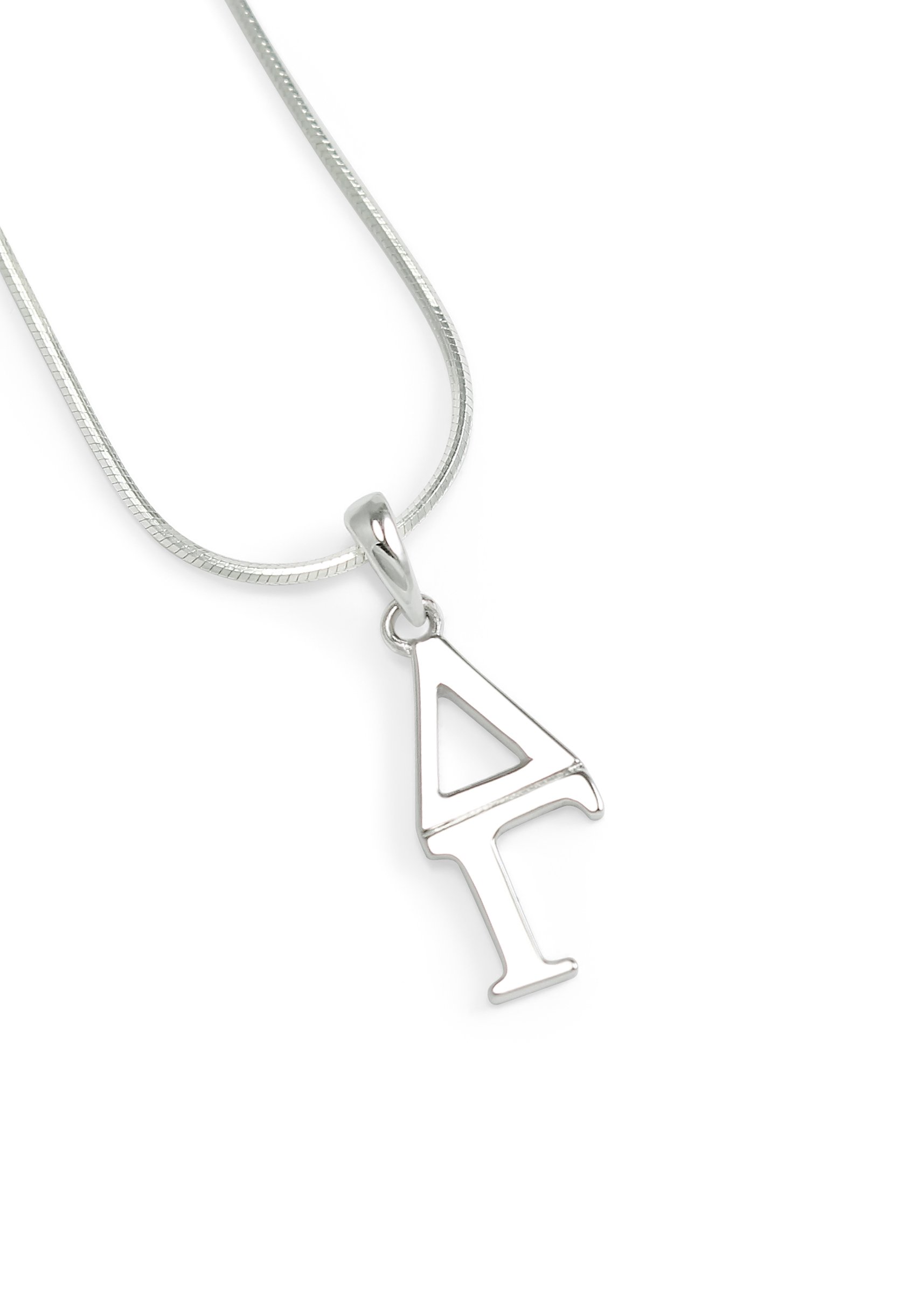 The Collegiate Standard Delta Gamma (ΔΓ) Sorority Sterling Silver Lavaliere Necklace