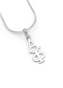 the collegiate standard alpha phi sorority sterling silver lavaliere pendant