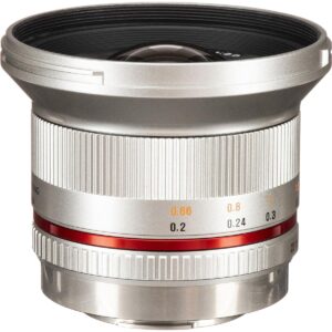 Rokinon RK12M-MFT-SIL 12mm F2.0 Ultra Wide Angle Lens for Olympus/Panasonic Micro 4/3 Cameras