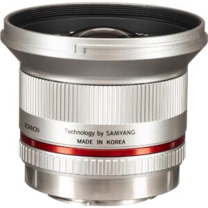 Rokinon RK12M-MFT-SIL 12mm F2.0 Ultra Wide Angle Lens for Olympus/Panasonic Micro 4/3 Cameras