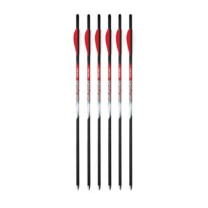 black eagle - be-exb-6 executioner crossbow fletched carbon arrows/bolts - 20/.001 - 6 pack