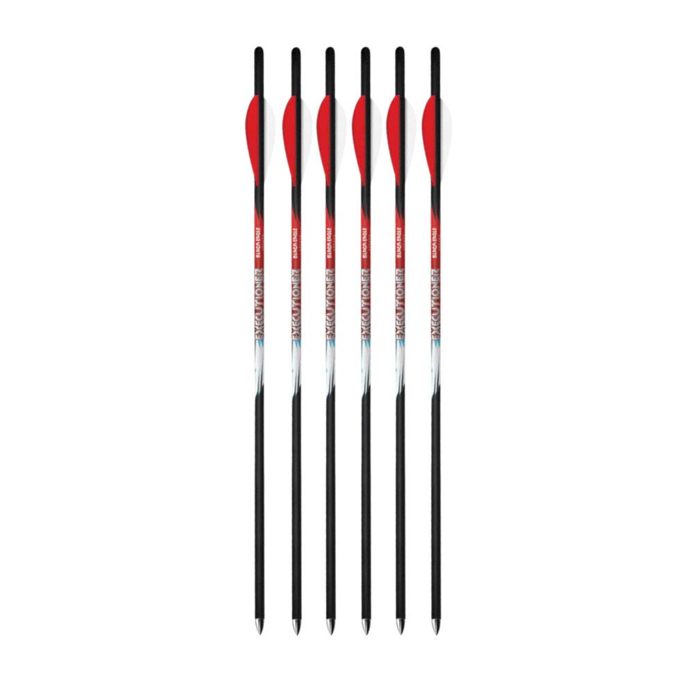 Black Eagle - BE-EXB-6 Executioner Crossbow Fletched Carbon Arrows/Bolts - 20/.001 - 6 Pack