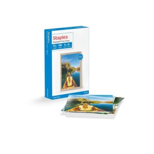 staples 508431 premium glossy photo paper 4-inch x 6-inch 100/pack (17673-cc)