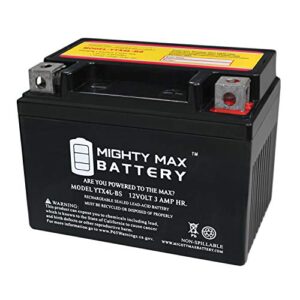 mighty max battery, ytx4l-bs 12 volt 3ah motorcycle battery replaces ytx4l-bs (1 pack)