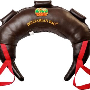 Bulgarian Bag Suples Original - Leather Size M(26lbs), Made by Suples, Including The Instructional Video from The Inventor Coach Ivan Ivanov (Wrestling, Fitness)