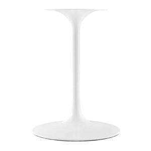 Modway Lippa 36" Mid-Century Dining Table with Round Artificial Marble Top in White