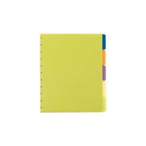 staples? arc notebook poly index dividers, letter-sized, assorted colors, set of 5