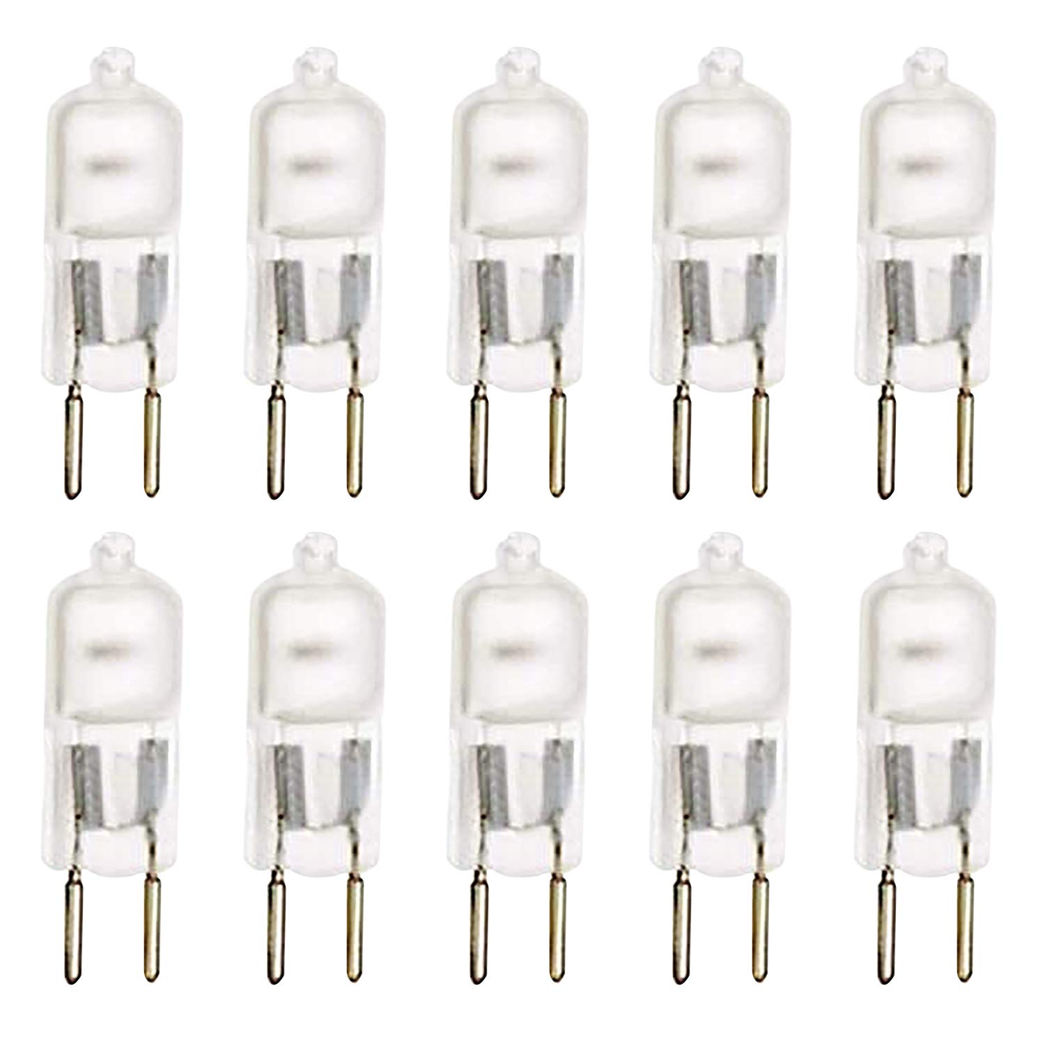 GY6.35 Light Bulb 10 Pack Halogen JCD 35W Replacement Softer Frosted Cover T4 Q35/GY6.35/FR/120V Wax Melter Plug Warmer Cabinet Kitchen Bathroom Mirror Fixture Oven Aromatherapy Lamp Lighting 35 Watt