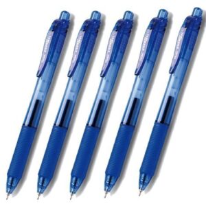 Pentel Energel X Rubber Grip & Click Retractable Fine Line, Needle Tip -BLN-105- Cost Performance Model -0.5mm-blue Ink-value Se