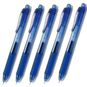 Pentel Energel X Rubber Grip & Click Retractable Fine Line, Needle Tip -BLN-105- Cost Performance Model -0.5mm-blue Ink-value Se