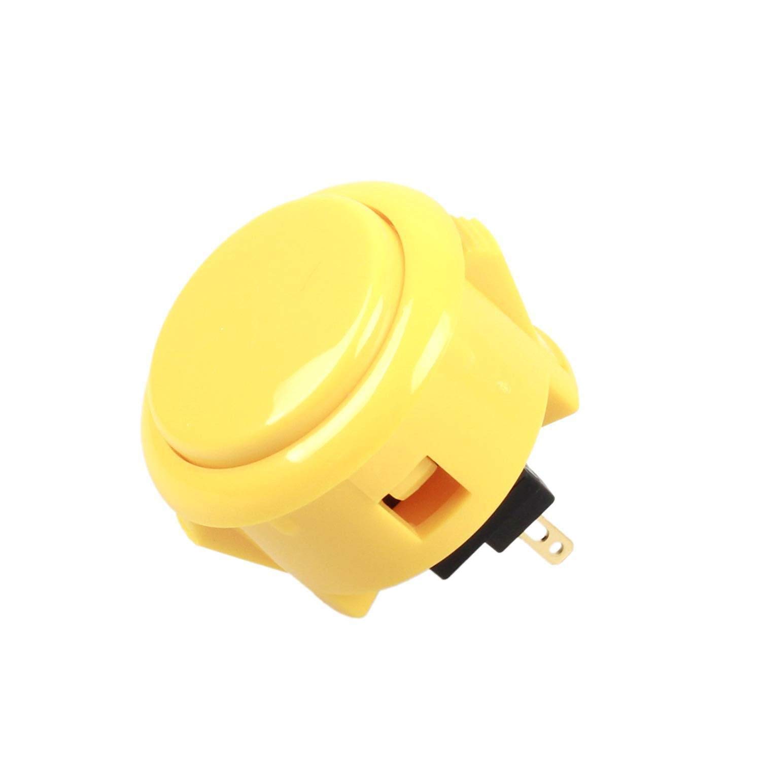 SANWA 8 pcs OBSF-30 Original Push Button 30mm - for Arcade Jamma Video Game & Arcade Joystick Games Console (Yellow) S@NWA