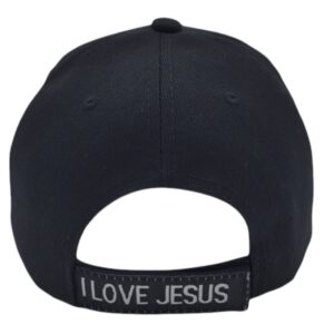 Too Blessed to Be Stressed - I Love Jesus Hat - Religious Baseball Cap (Black)