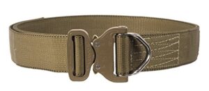 elite survival systems cobra rigger's belt with d ring buckle (coyote tan, medium)