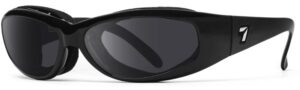 7eye chubasco | wind blocking sunglasses - glossy black, polarized gray lenses