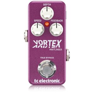 tc electronic vortex mini flanger ultra-compact flanger pedal with built-in toneprint technology