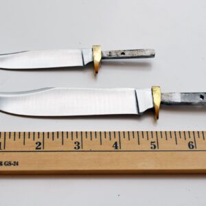 Whole Earth Supply Set of 2 Blades for Knife Making (5 1/4" & 7 1/2") Mini Hunter Blank Custom Game Hunting Blanks Skinning Knives