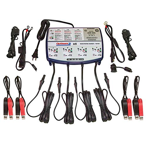 OptiMATE 3 Quad bank, TM-455, 7-step 4x12V 0.8A sealed battery saving charger & maintainer