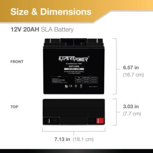 ExpertPower 12 Volt 20 Ah EXP12200 Rechargeable SLA Battery