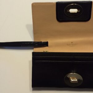 Kate Spade Hampton Road Turnlock Mara Clutch Wallet WLRU1481 Black