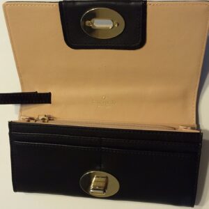 Kate Spade Hampton Road Turnlock Mara Clutch Wallet WLRU1481 Black