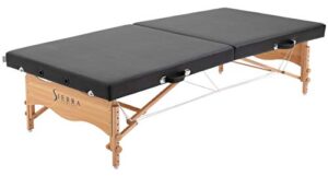 sierra comfort low-level massage table, black