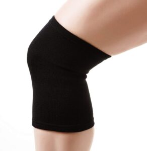 tektrum closed elastic knee sleeve - black, medium