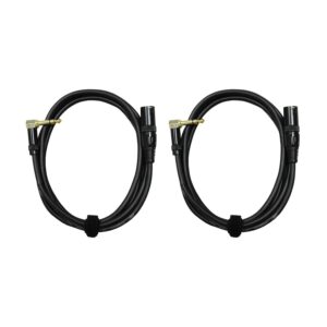 audio 2000s e14106p2 1/4" trs right angle to xlr male 6 ft audio cable (2 pack)