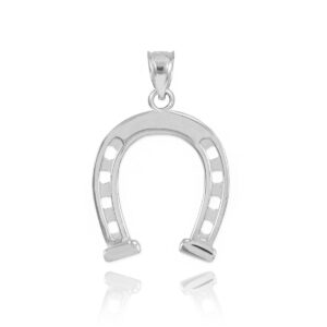 sterling silver lucky charm horseshoe pendant