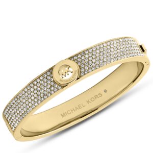 MICHAEL KORS(マイケルコース) Gold-Tone Pavé Fulton Hinge Bracelet