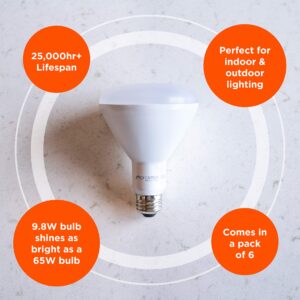 TCP Recessed Kitchen LED Light Bulbs, 65W Equivalent, Non-Dimmable, Soft White (6 Pack)