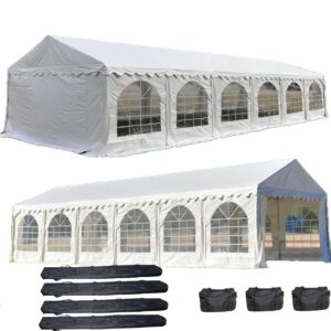 Delta 40'x20' Fire Retardant (FR) PVC Party Tent,Wedding Tent Canopy,Outdoor Event Shelter,Garden Gazebo,with Waterproof Top,Galvanized Steel Poles,Carry Bags